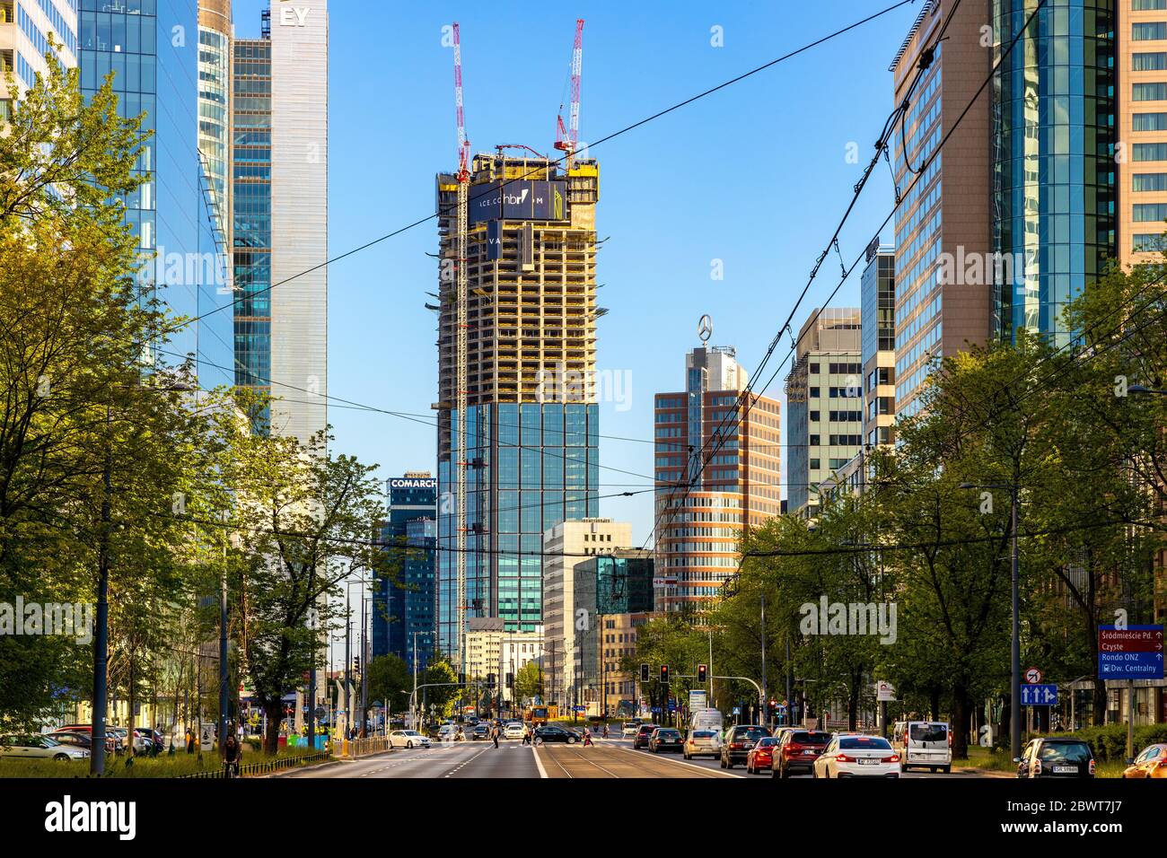 Varsovie varso tower en construction Banque de photographies et d ...