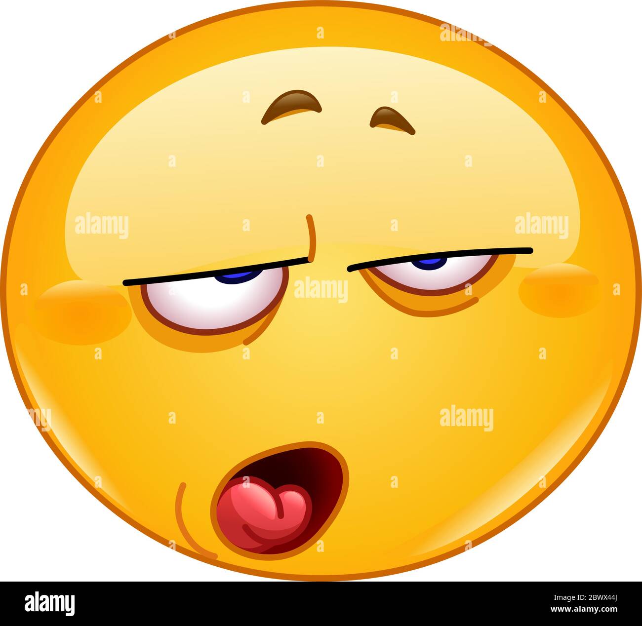 Emoticon smiley yellow sick Banque de photographies et d’images à haute ...