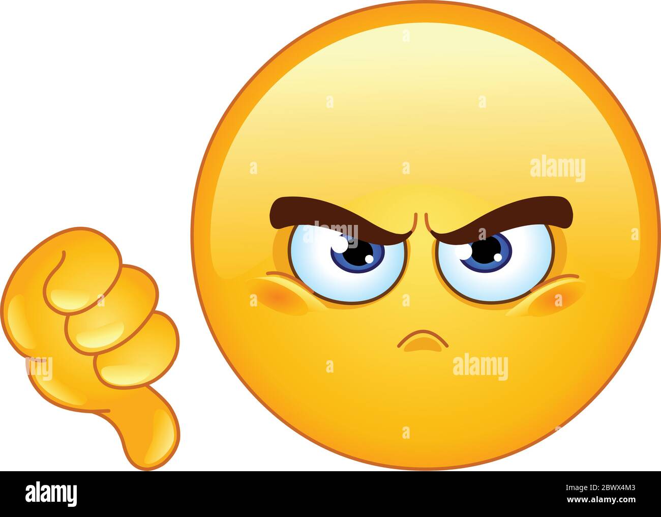 Cartoon dislike smile emoticon Banque de photographies et d’images à ...