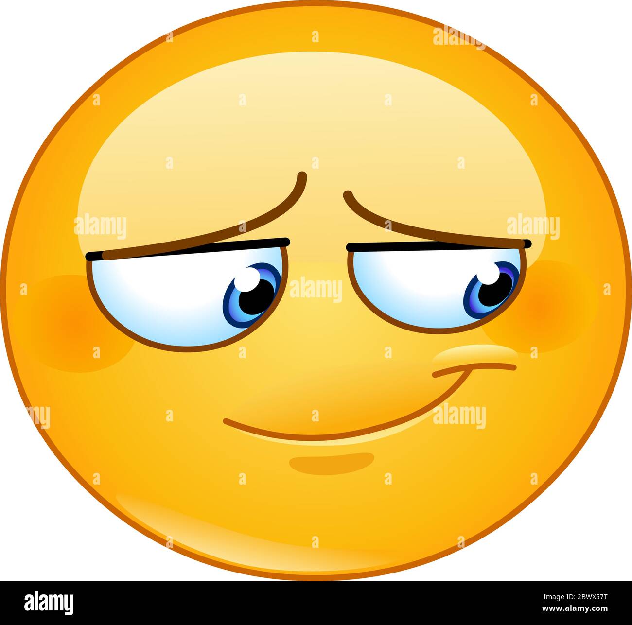 Smiley emoticon facial expression thinking Banque de photographies et d ...