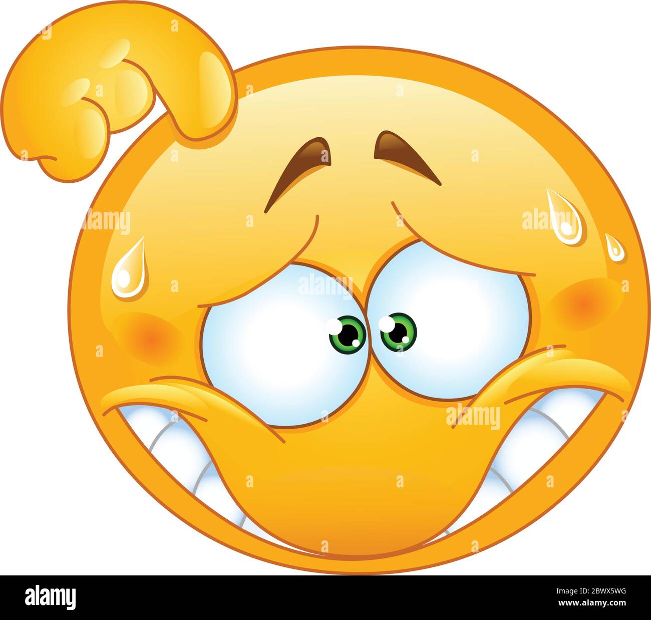Smiley emoticon facial expression thinking Banque de photographies et d ...