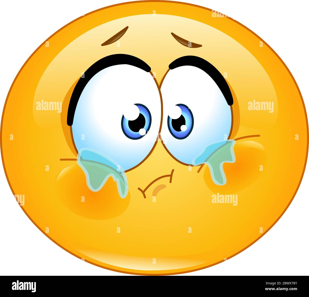 Smiley emoticon facial expression disappointed Banque de photographies ...