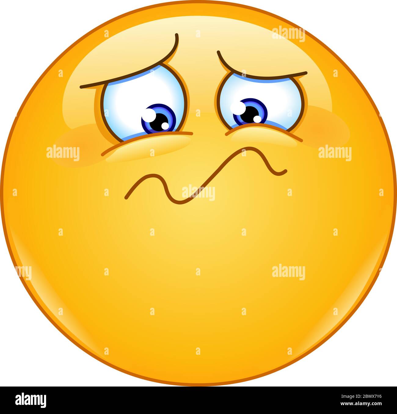 Smiley emoticon facial expression sick Banque de photographies et d ...