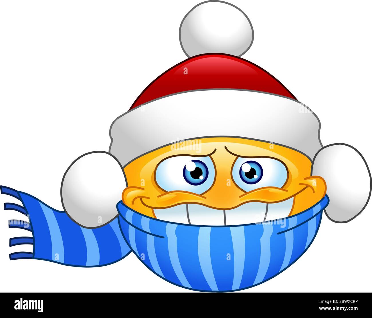 Freezing emoticon Banque d'images vectorielles - Alamy