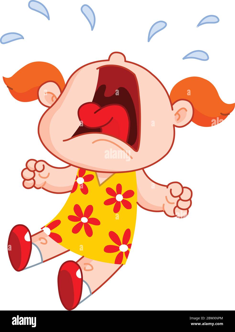 Dessin de femme qui pleure Banque d'images vectorielles - Alamy