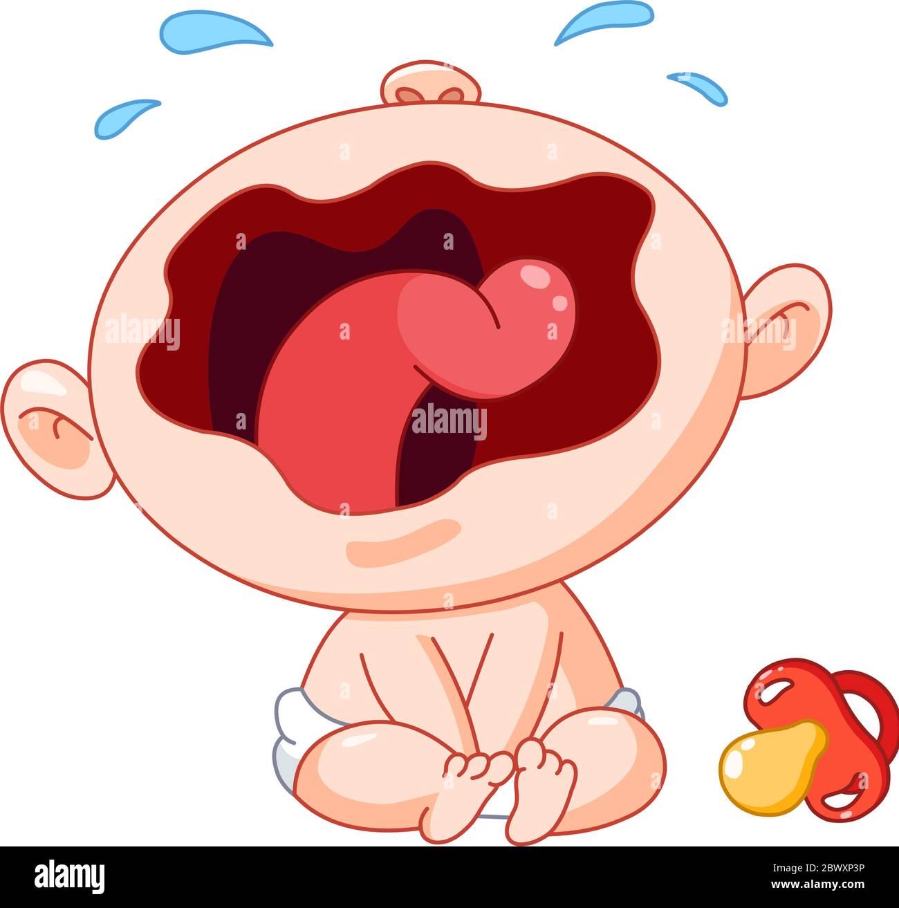 Infant cry cartoon Banque d'images vectorielles - Alamy