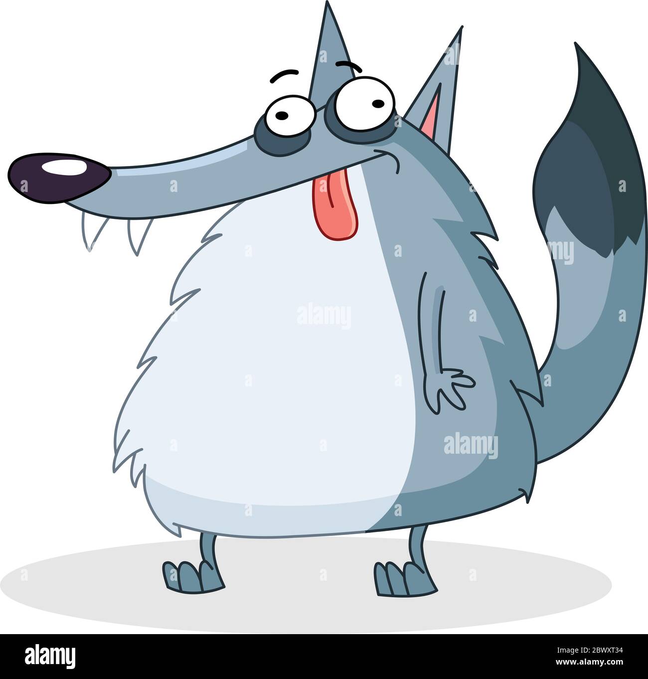 Loup de dessin animé Banque d'images vectorielles - Alamy