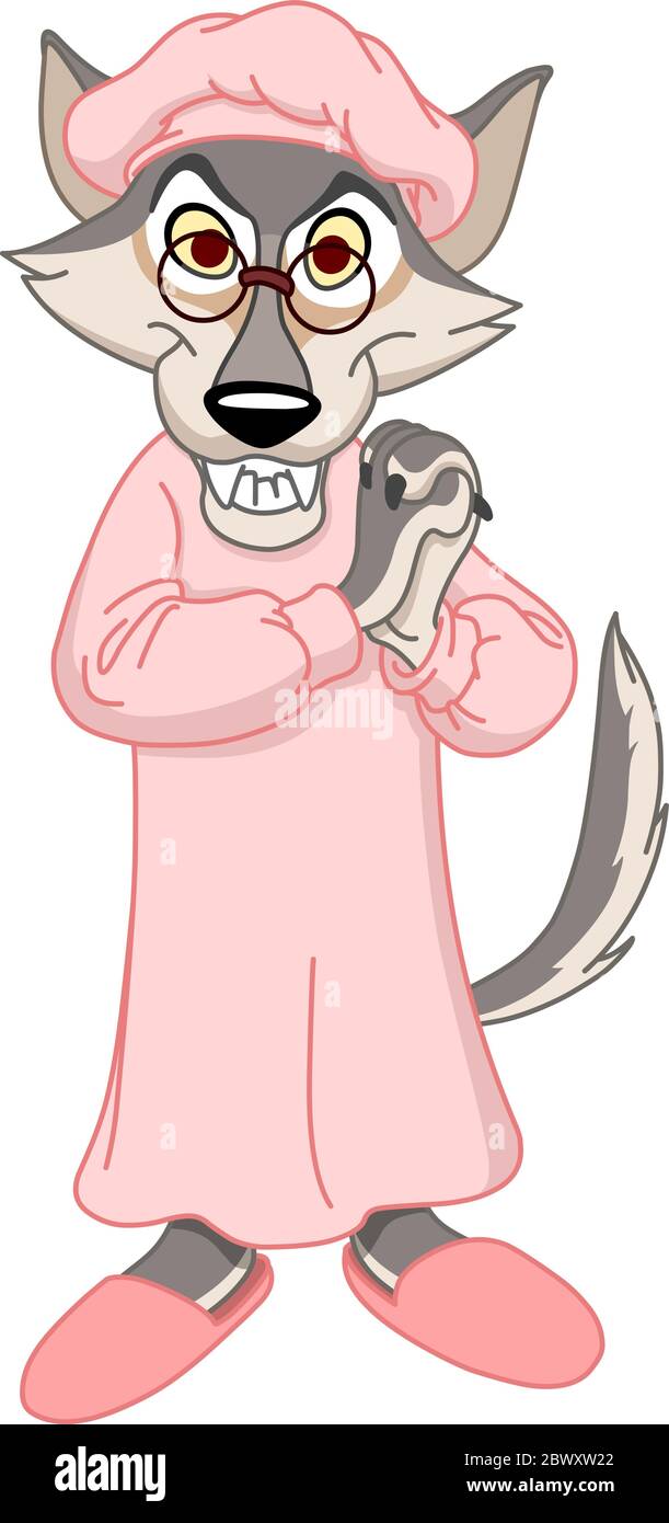 Fairy tale grandma cartoon illustration Banque d'images vectorielles ...