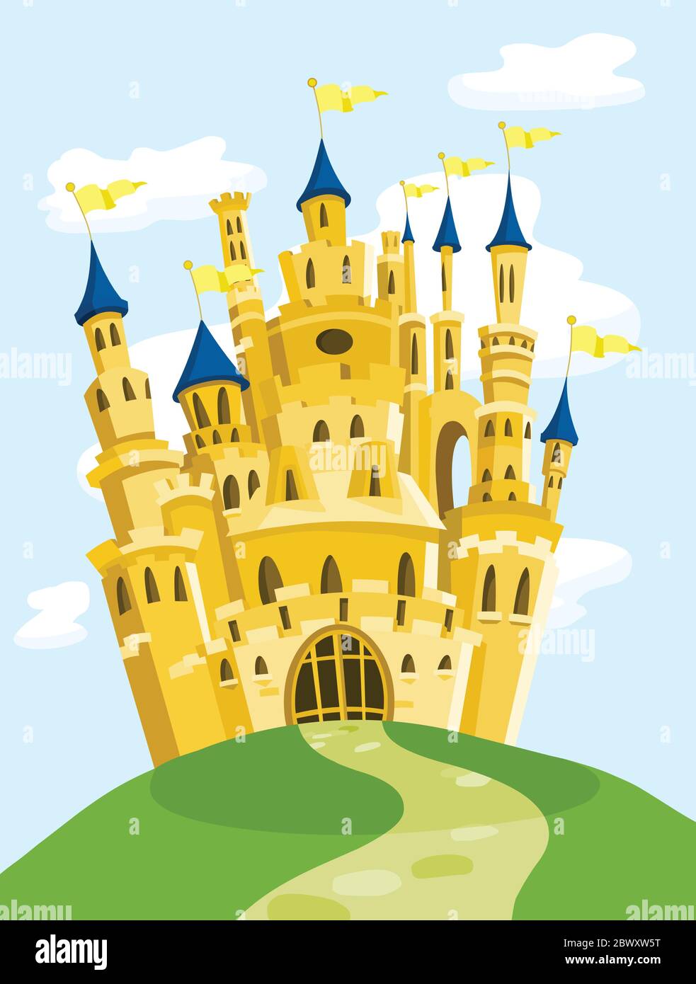 Girl magic cartoon Banque d'images vectorielles - Alamy