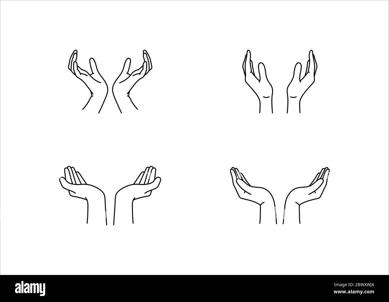 Tenir les mains Banque d'images vectorielles - Alamy