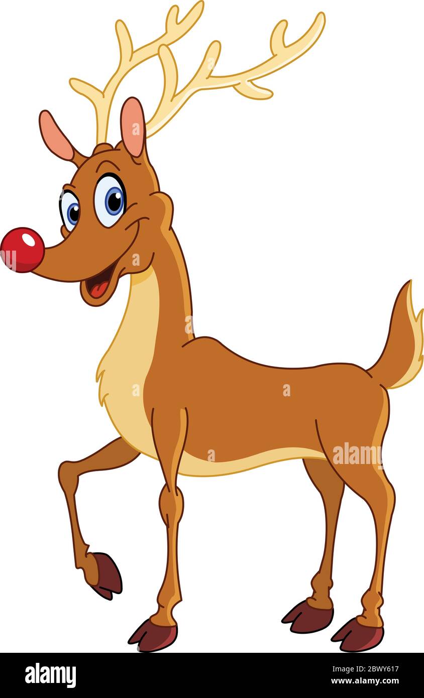 Rudolph rudolph le renne au nez rouge Banque d'images vectorielles - Alamy