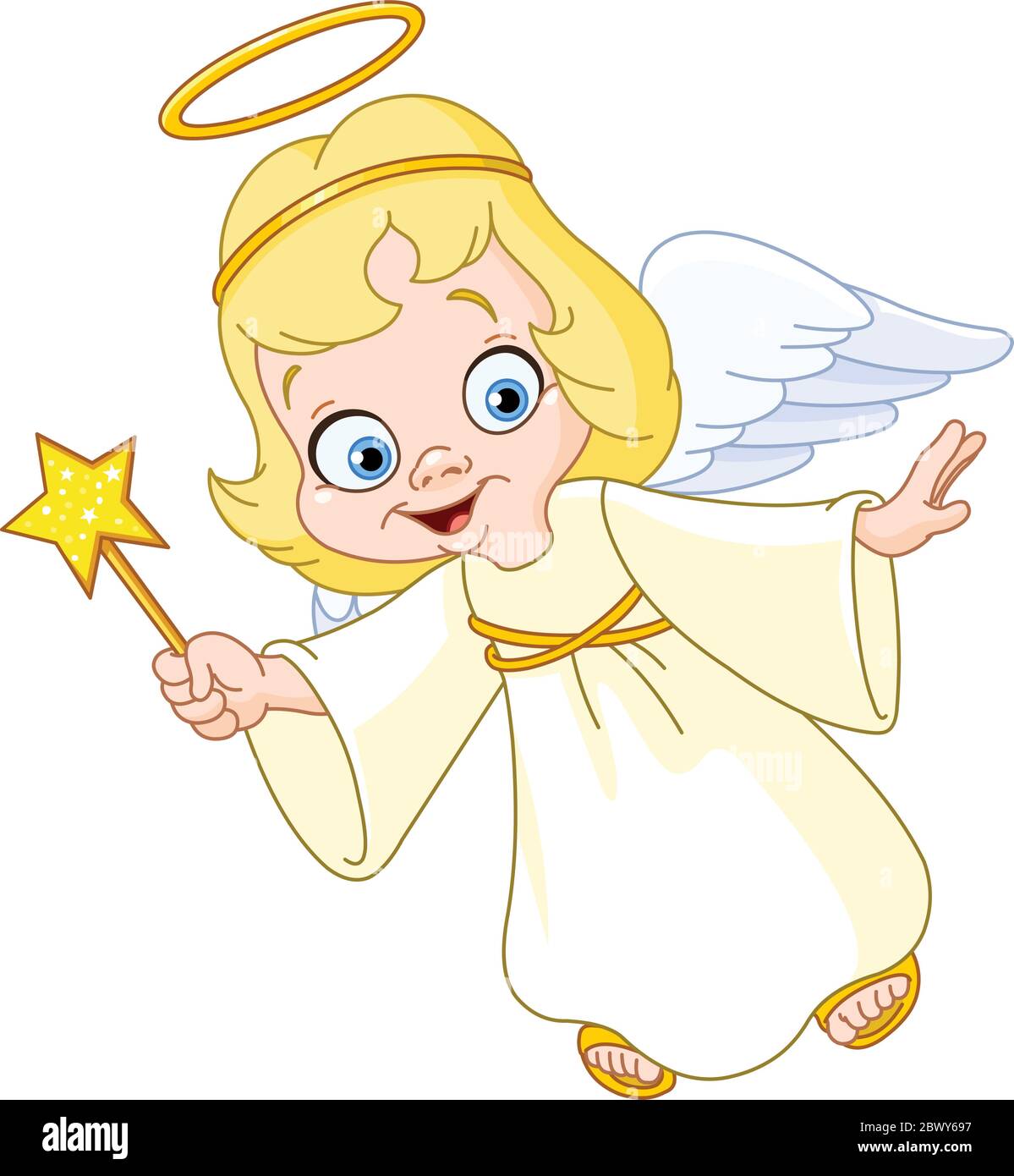 Fille ange Banque d'images vectorielles - Alamy