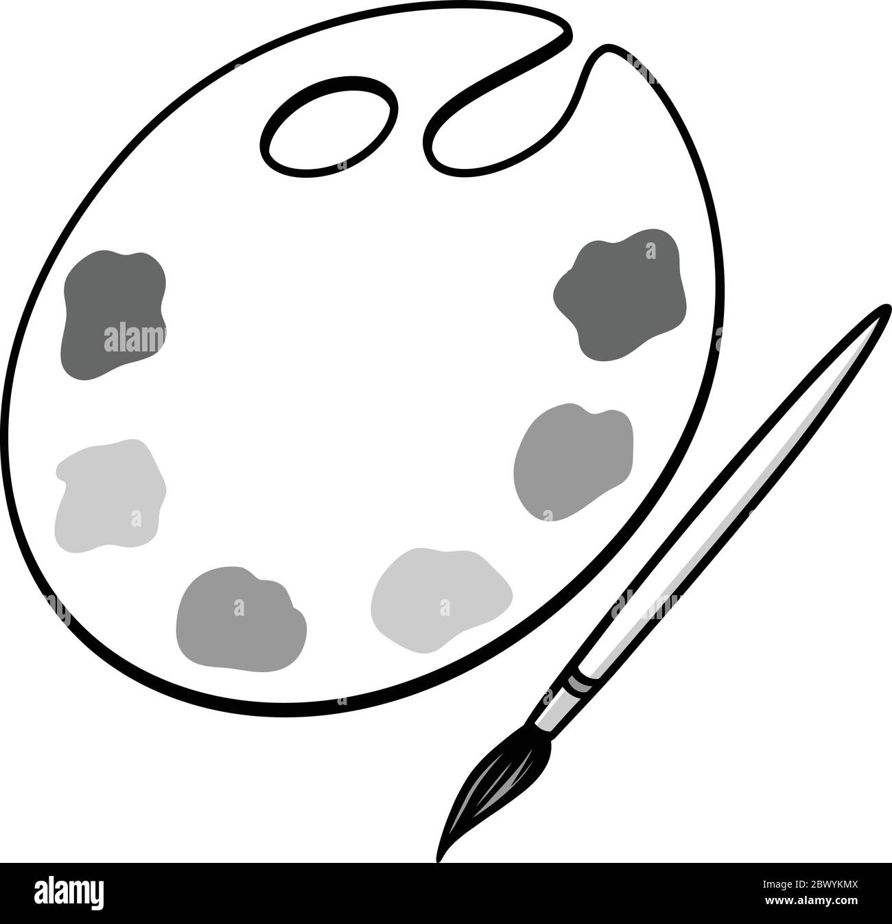 Illustration de la palette d'art et de la forme - UNE illustration de ...