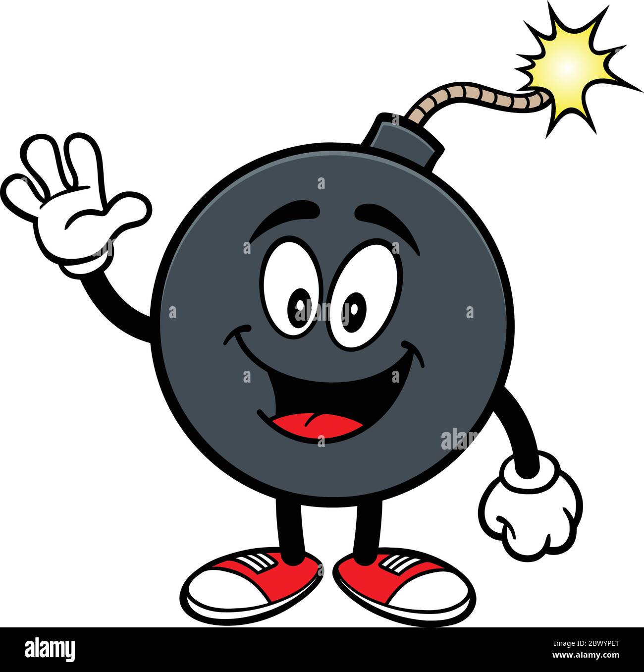 Un dessin-animé d'une mascotte de bombe Illustration d'une mascotte de ...
