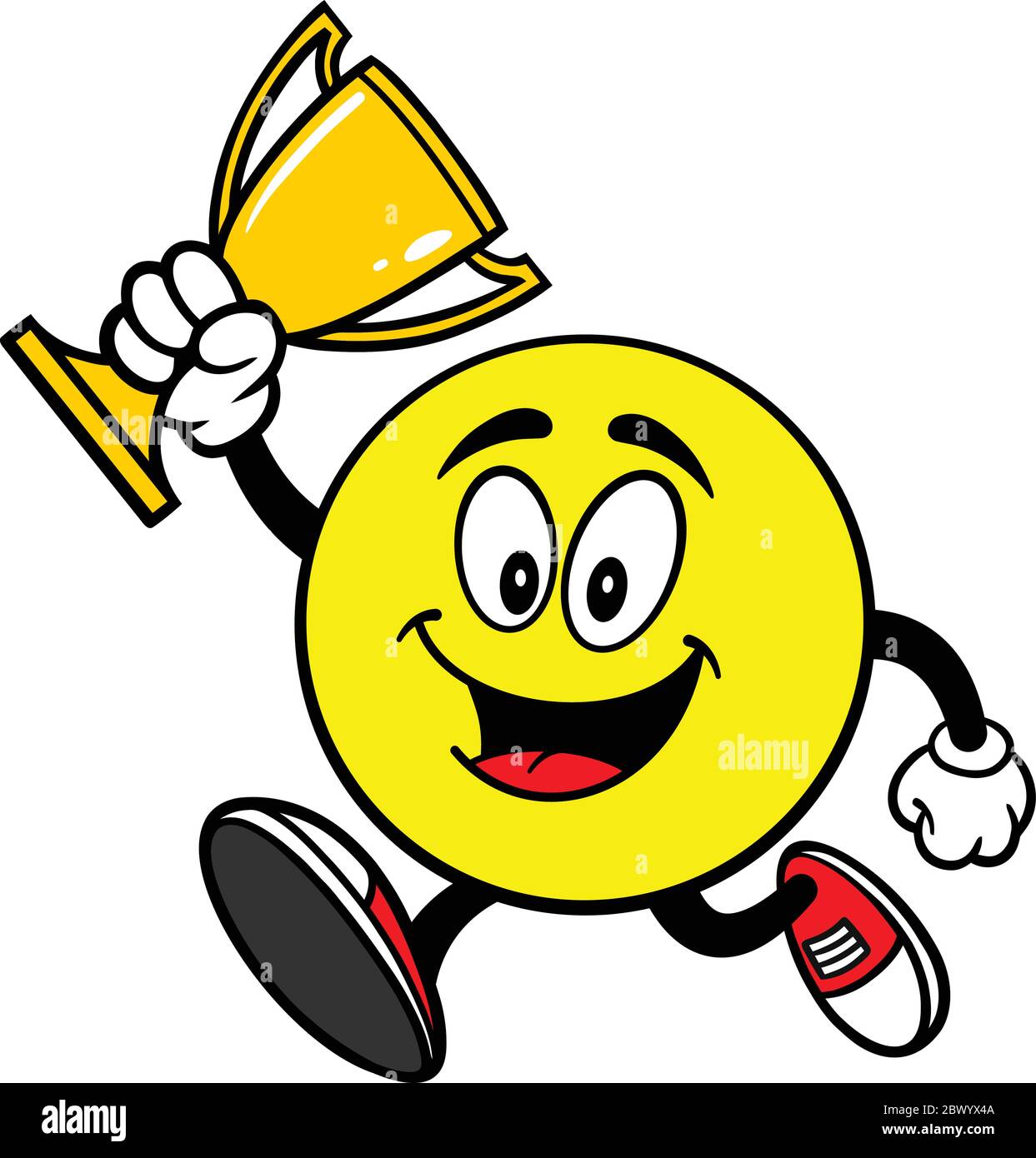 Émoticone course avec Trophée - une illustration d'un Emoticon course ...