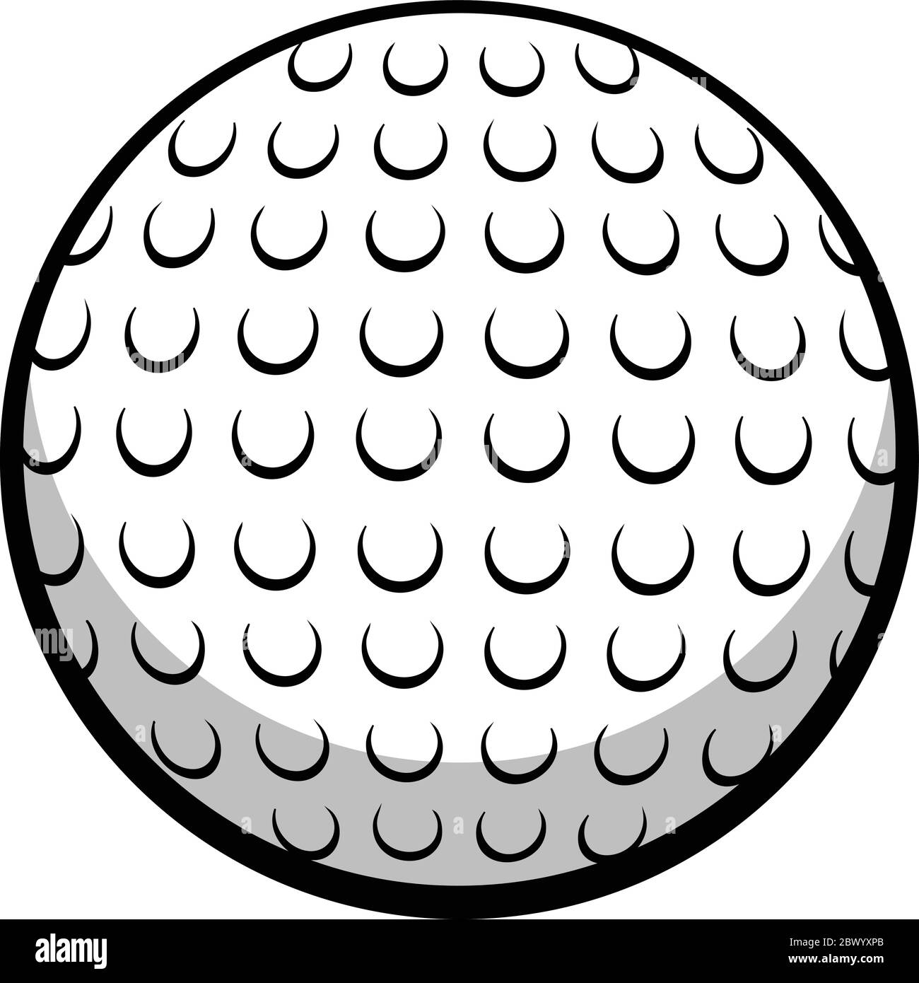Balle de golf - UNE illustration de dessin animé d'une balle de golf ...