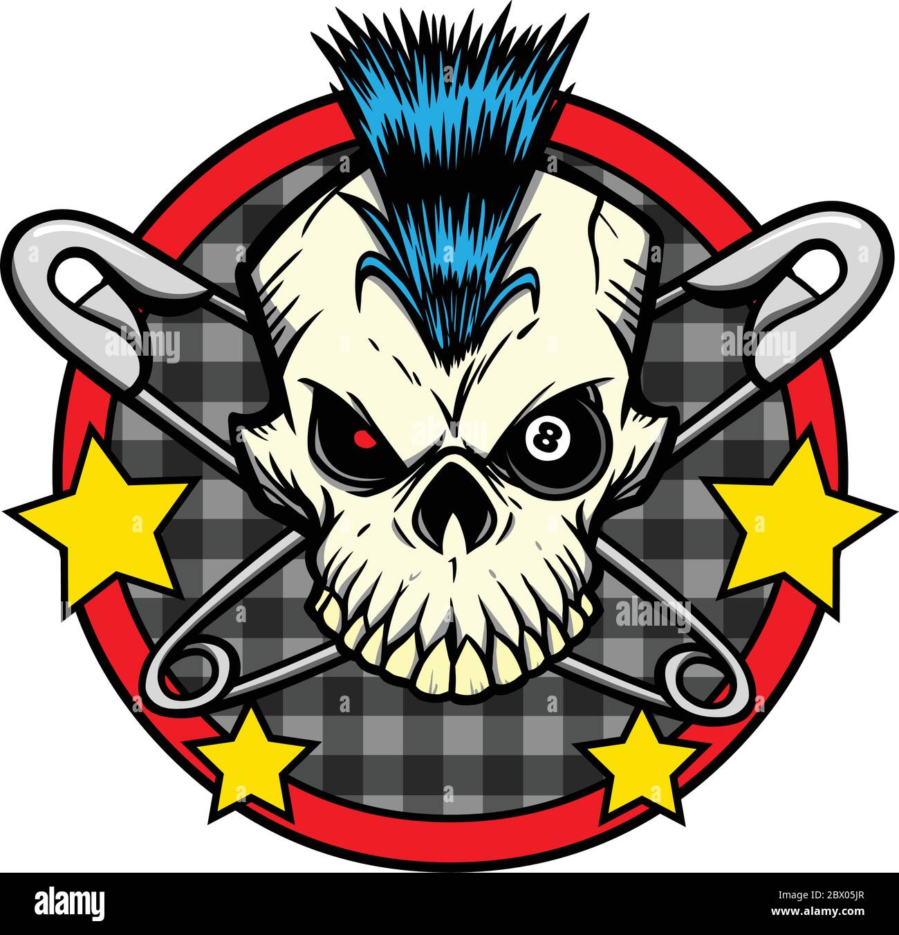 Safety pin punk Banque d'images vectorielles - Alamy