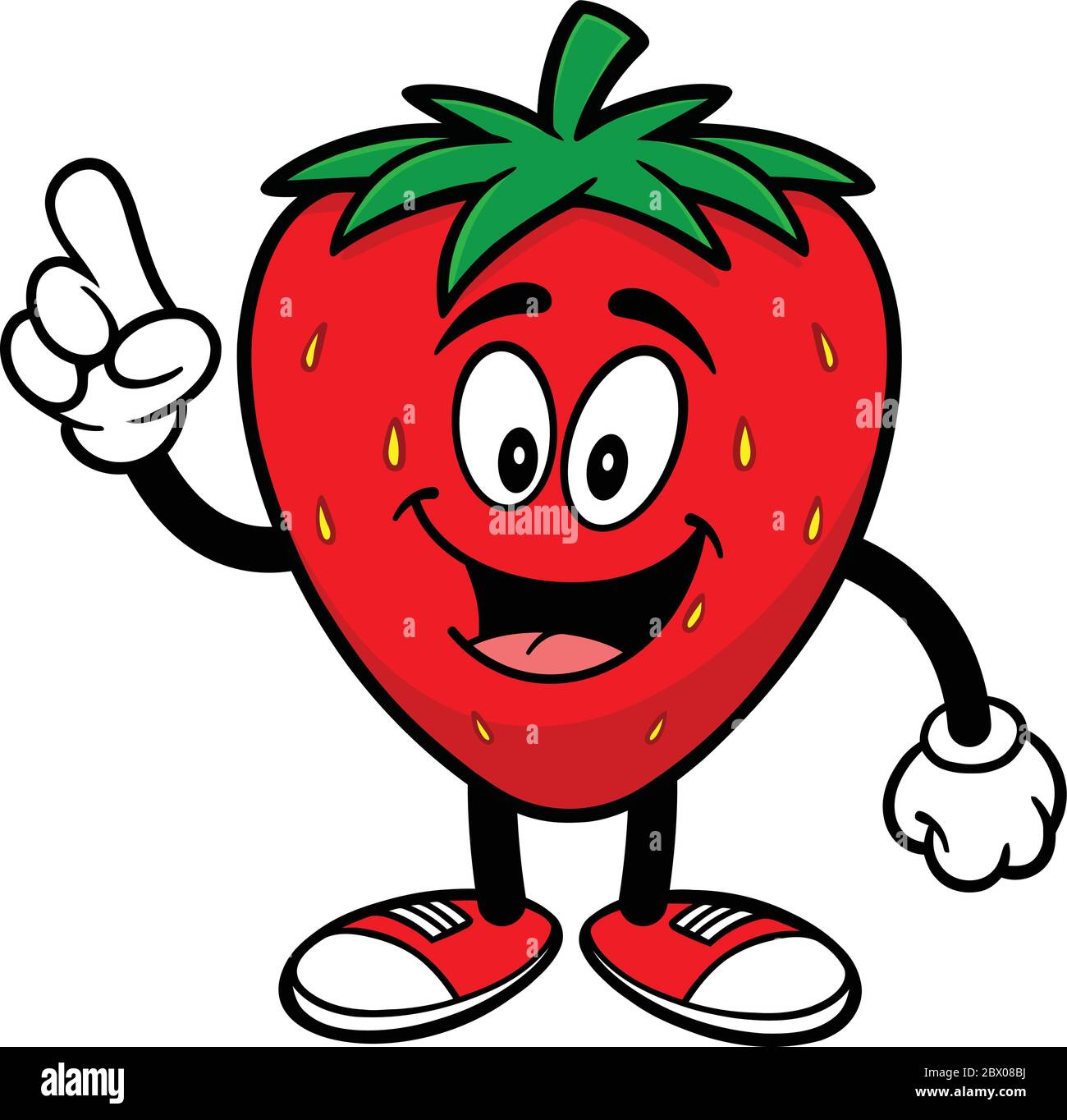 La fraise parle- UN dessin-animé Illustration d'une fraise parle Image ...