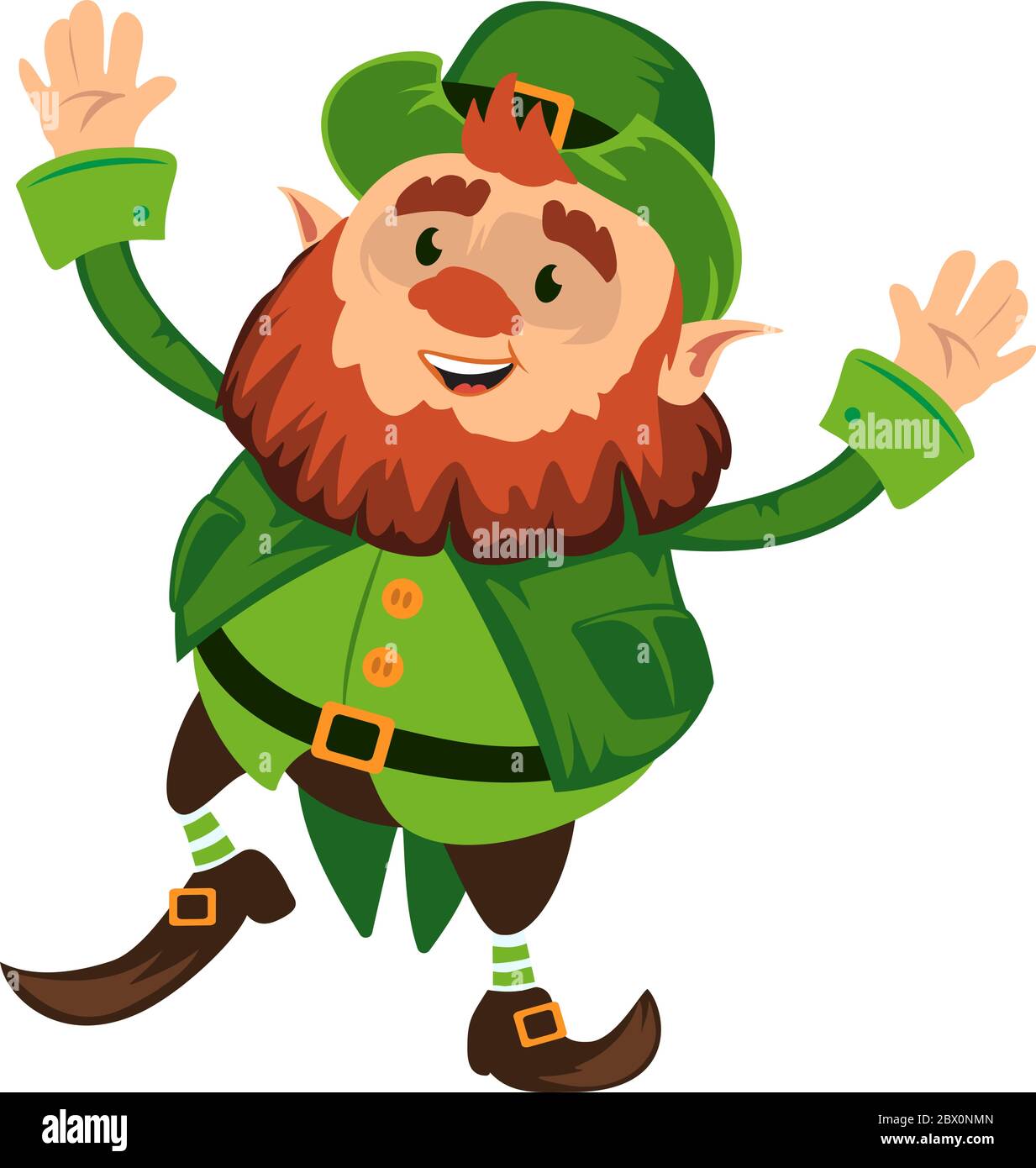 Personnage de dessin animé de Leprechaun ou drôle de dessin vectoriel ...