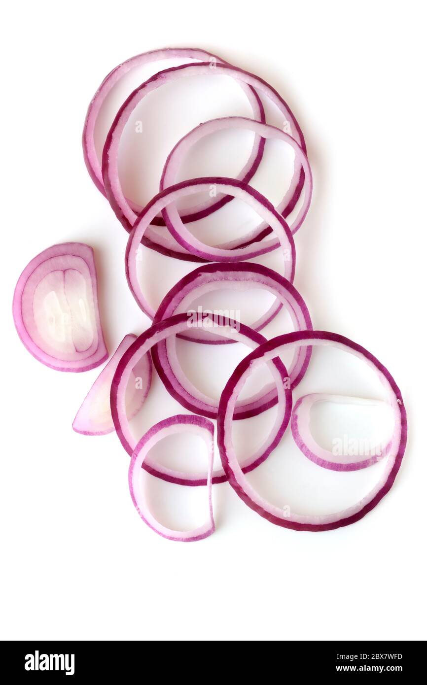 Rondelles d'oignon rouge Banque de photographies et d’images à haute ...