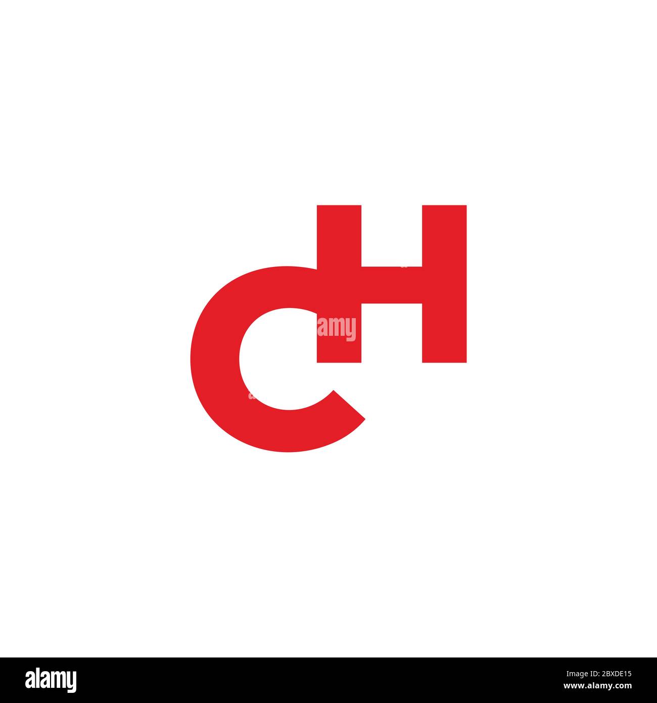 lettre ch simple lien design symbole logo vecteur Image Vectorielle ...