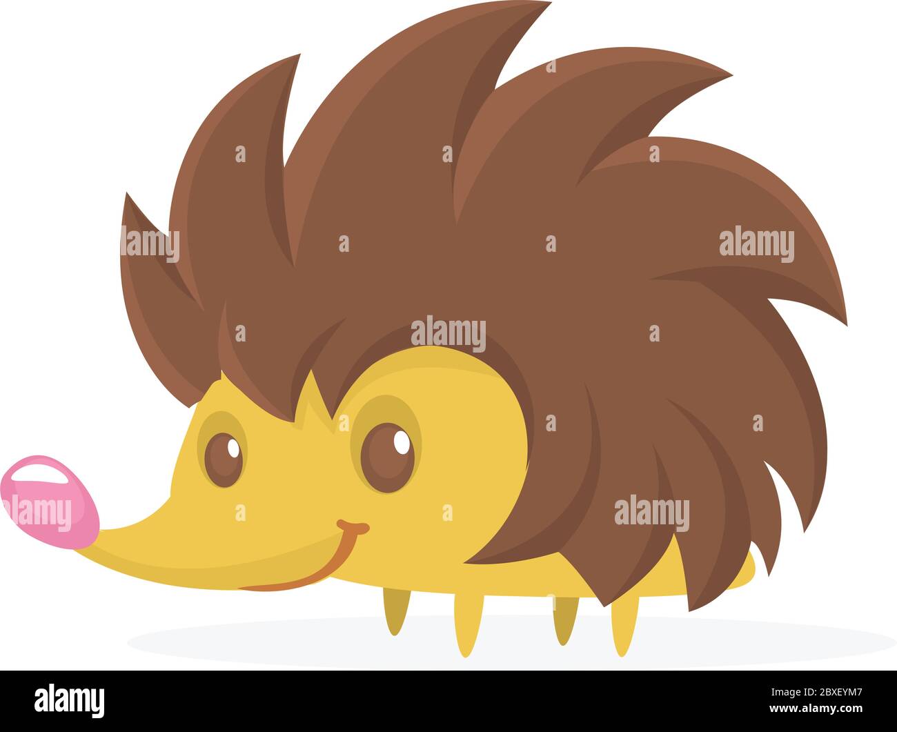 Drôle de bande dessinée hérisson. Isolé sur fond blanc. Illustration ...