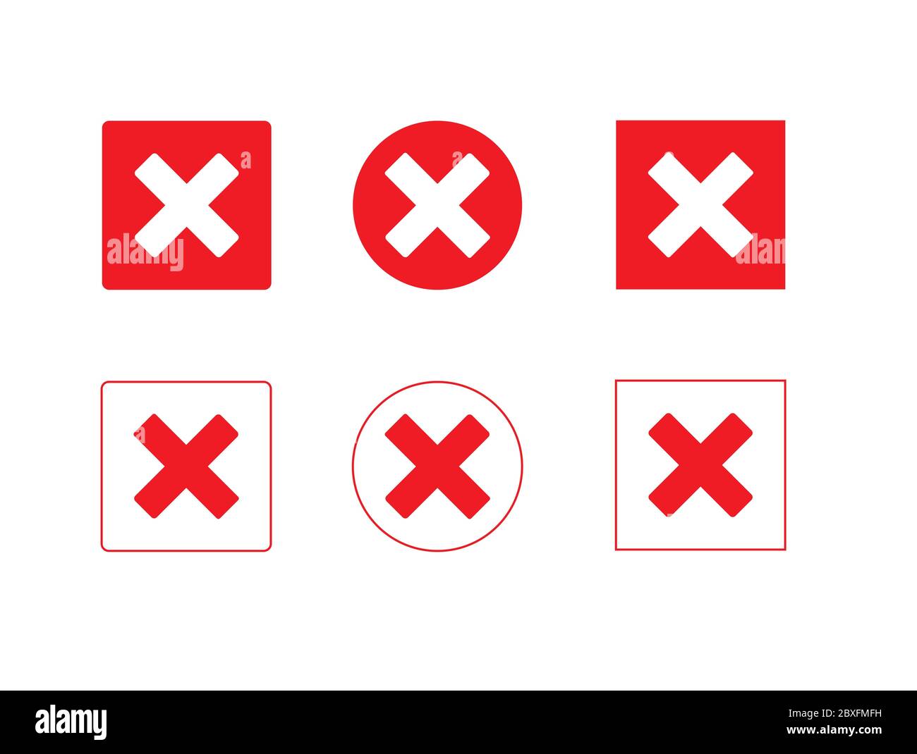 Tick et symbole croix Banque de photographies et d’images à haute ...