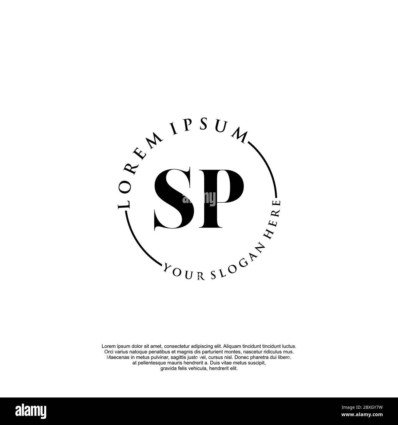 Logo des initiales sp Banque d'images vectorielles - Alamy