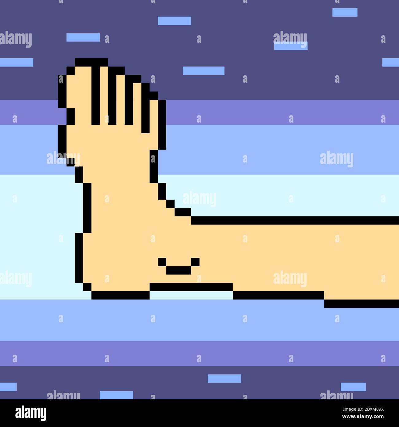 Pixel art foot Banque d'images vectorielles - Alamy