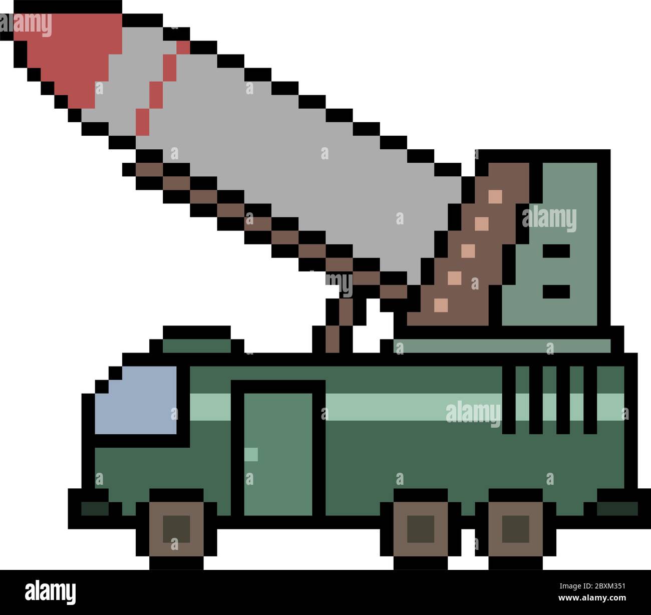Vecteur Pixel Art Missile Camion Isolé Image Vectorielle Stock Alamy