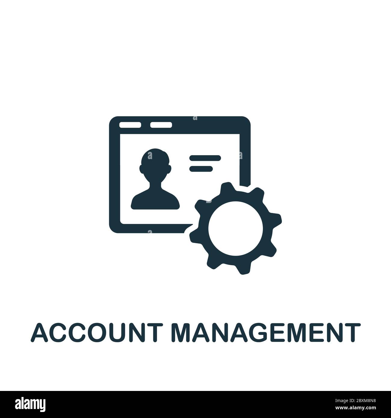 Icône gestion de compte. Élément simple de la collection de gestion d ...
