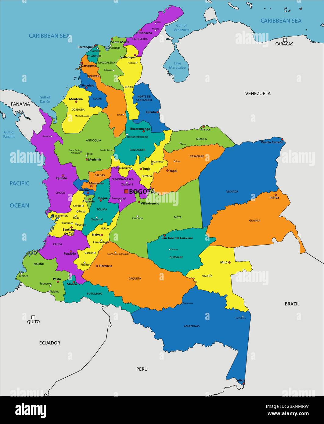 Colombia map Banque de photographies et d’images à haute résolution - Alamy