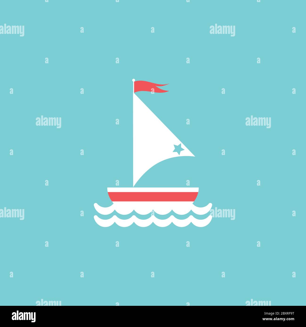 Petit drapeau rouge Banque d'images vectorielles - Alamy