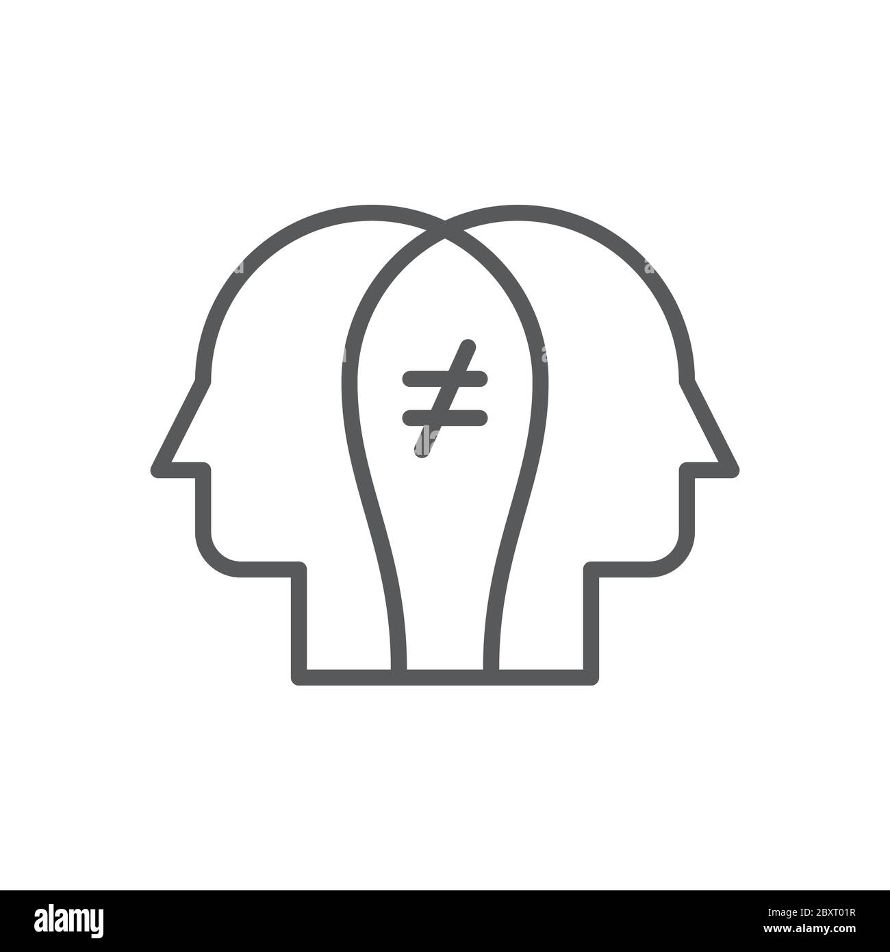 Symbole d'icône de vecteur de résolution de conflit isolé sur fond ...