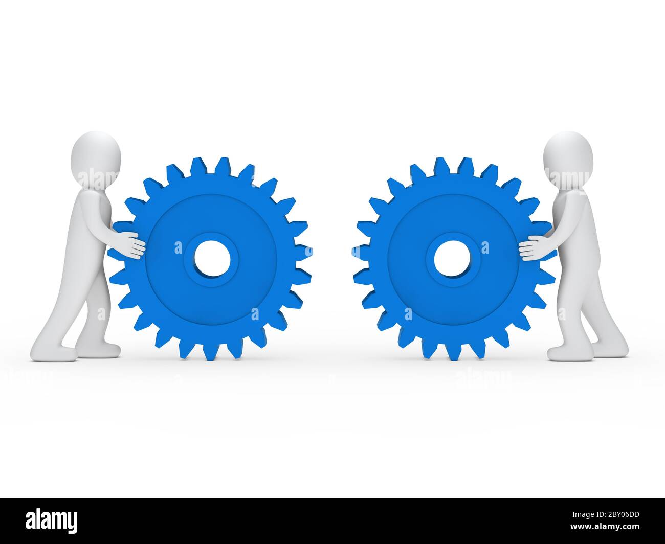 Engrenage bleue Banque d'images détourées - Alamy
