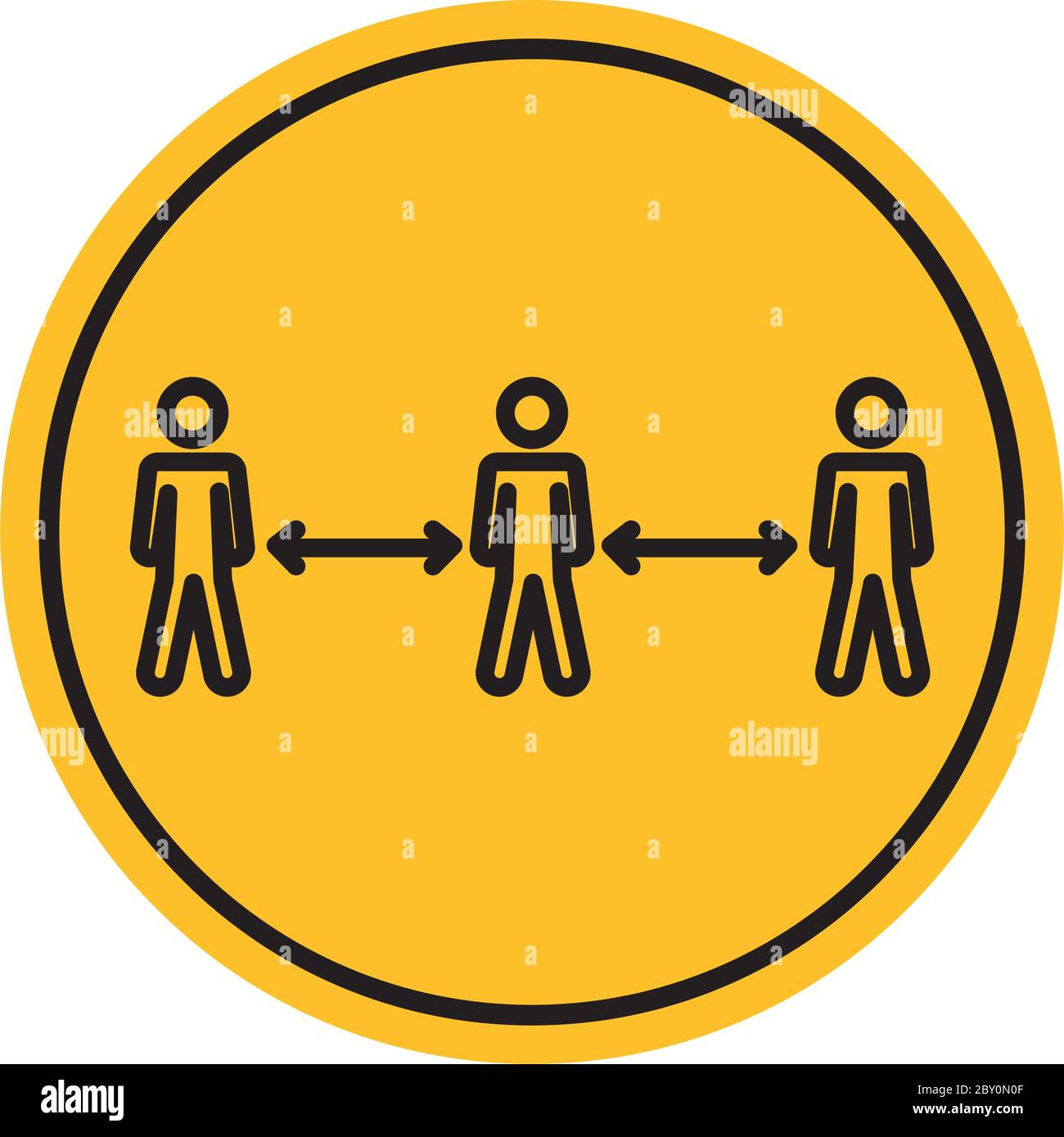 concept de distanciation sociale, pictogrammes personnes gardant la ...