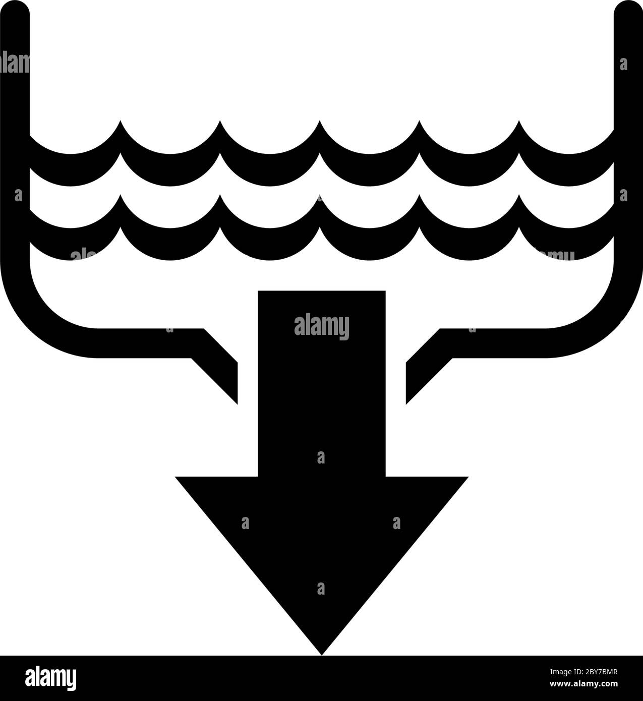 Vidange d'eau, évier de salle de bains, plomberie. Illustration de l ...