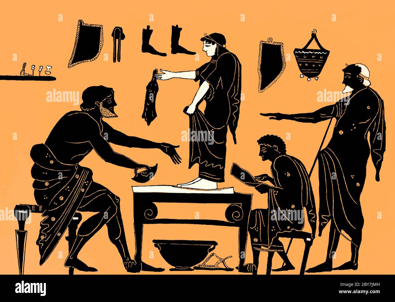 Ancient greek vase painting Banque de photographies et d’images à haute ...