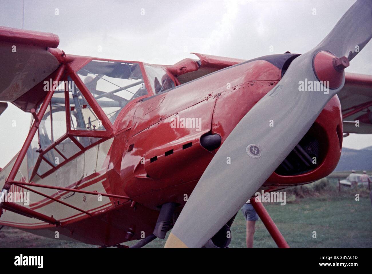 Fieseler Storch (Fieseler Stork) à l'aérodrome, août 1980, Rennefeld ...