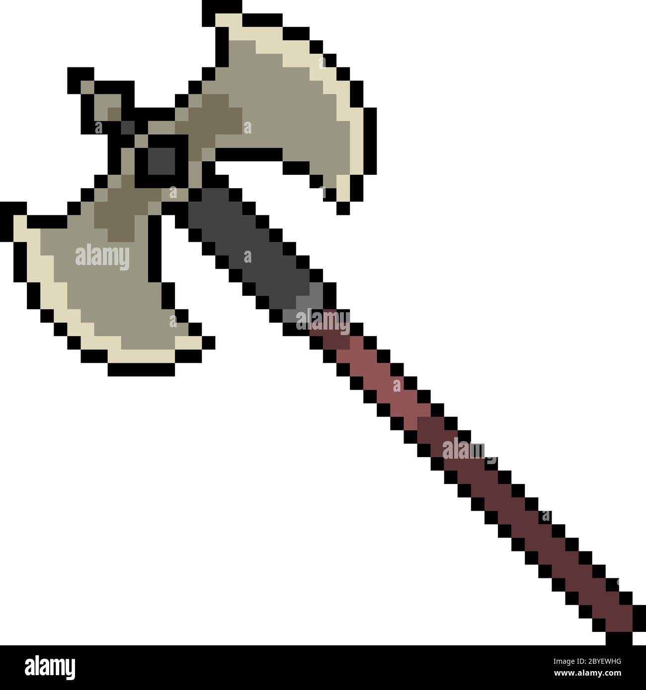 dessin animé isolé vector pixel art ax fantasy Image Vectorielle Stock ...