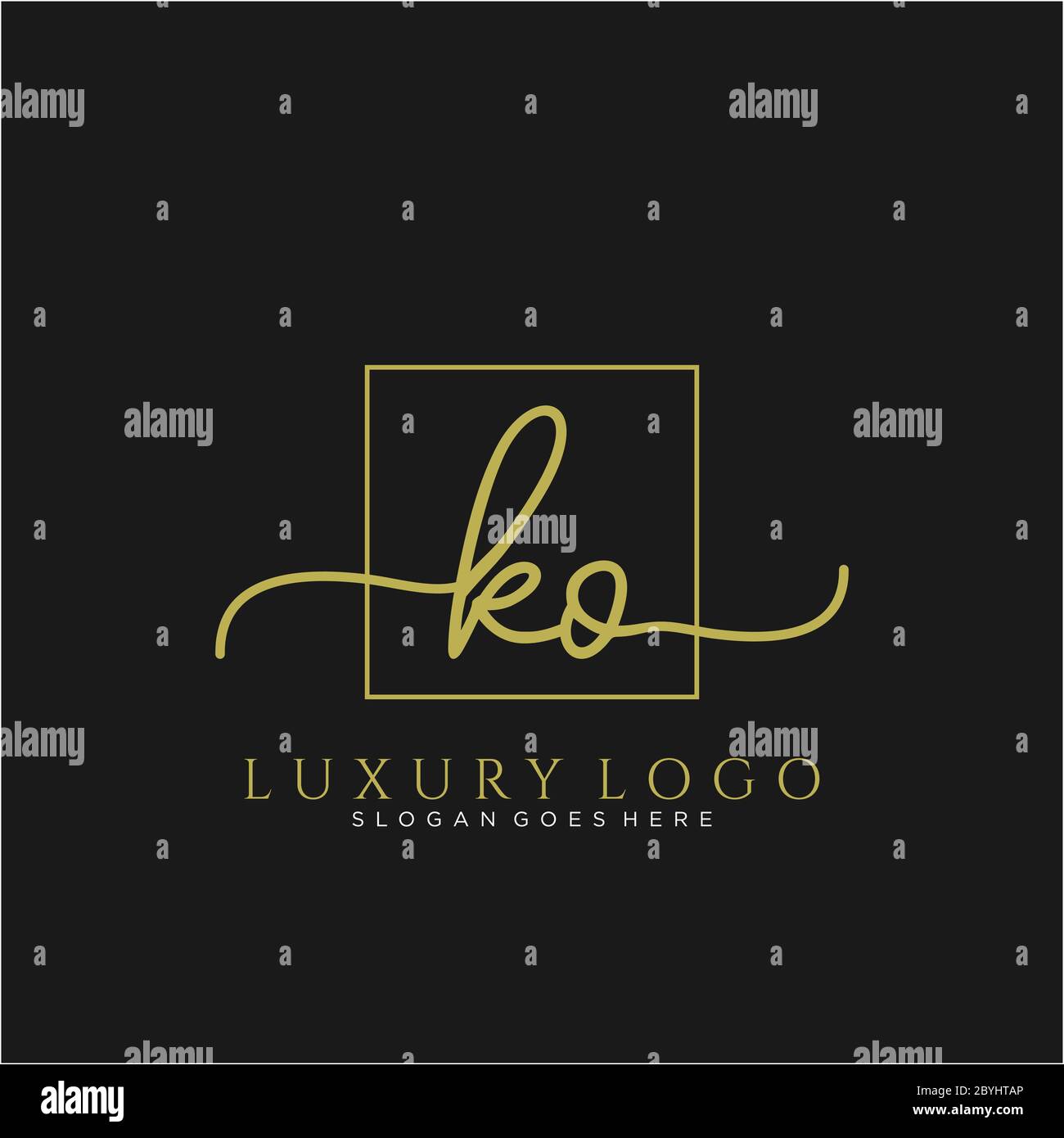 Logo des initiales ko Banque d'images vectorielles - Alamy