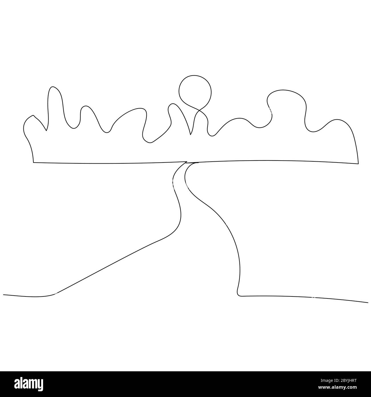 Ligne Continue Paysage Banque d'image et photos - Alamy