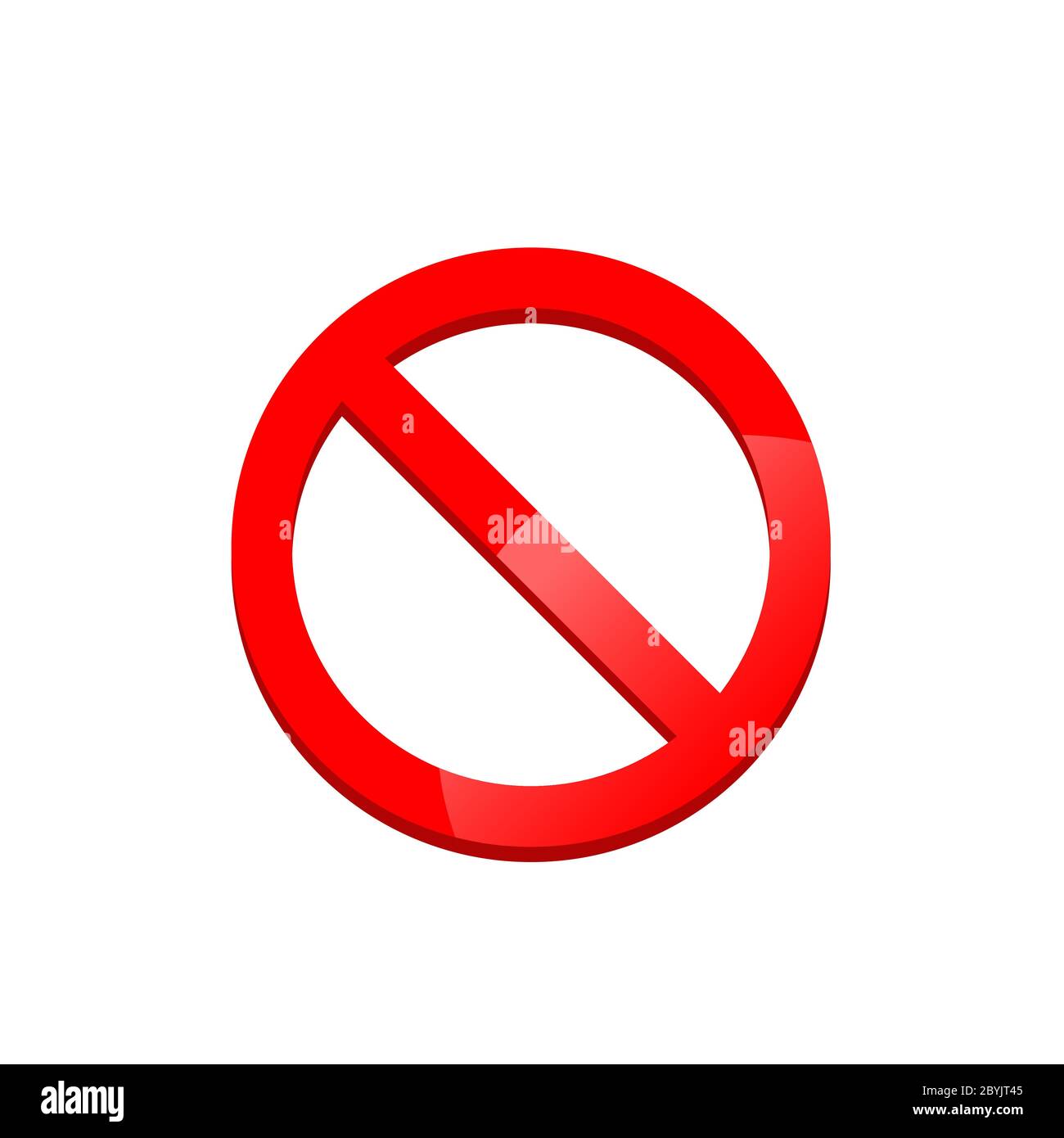 Pas de signe, interdiction vide, interdiction ou rouge icône de symbole ...