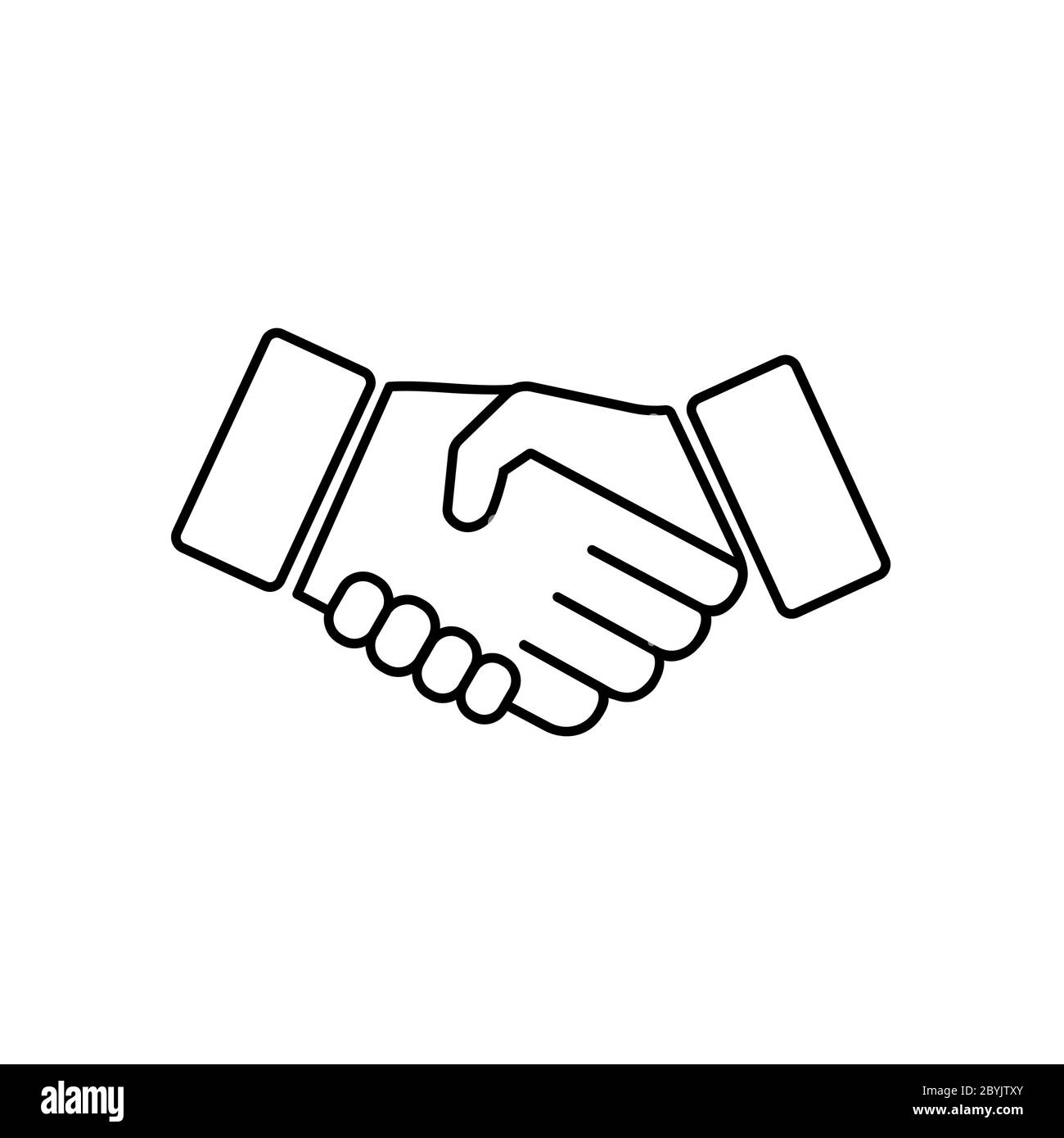 Poignée de main, mains, partenariat icône vecteur logo design symbole ...