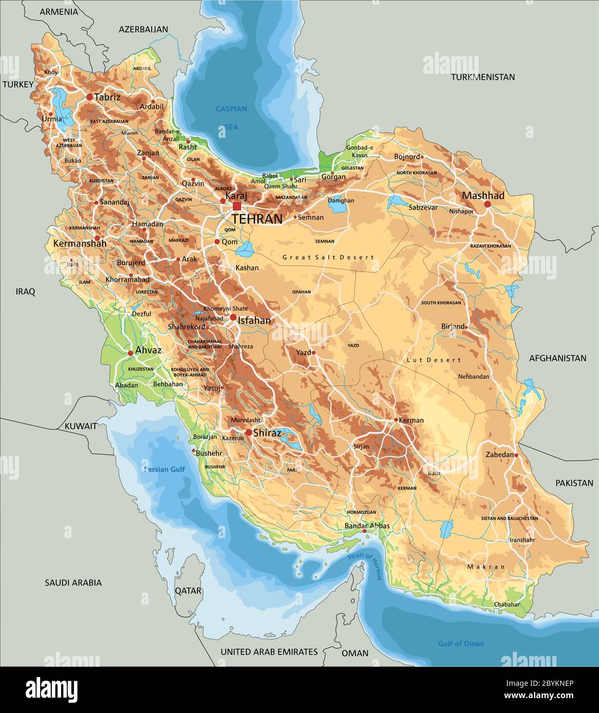 Mashhad map Banque d'images vectorielles - Alamy