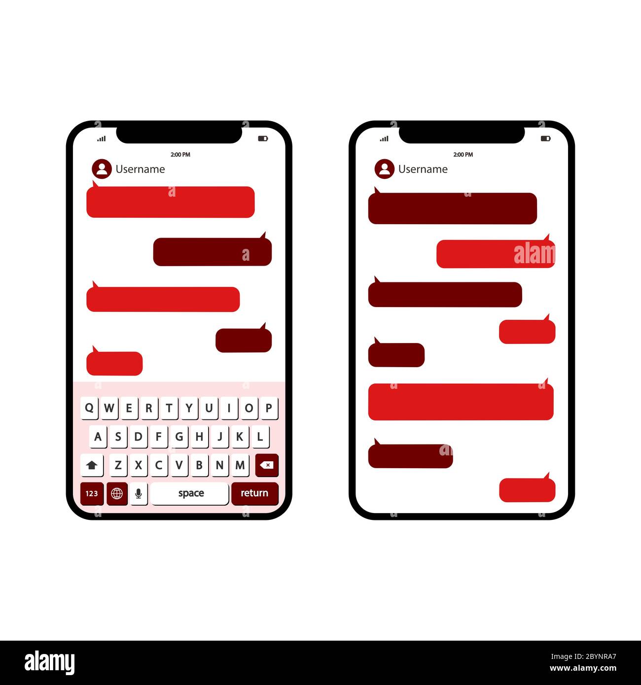 Modèle de message téléphonique. Modèle de page de messagerie de réseau ...