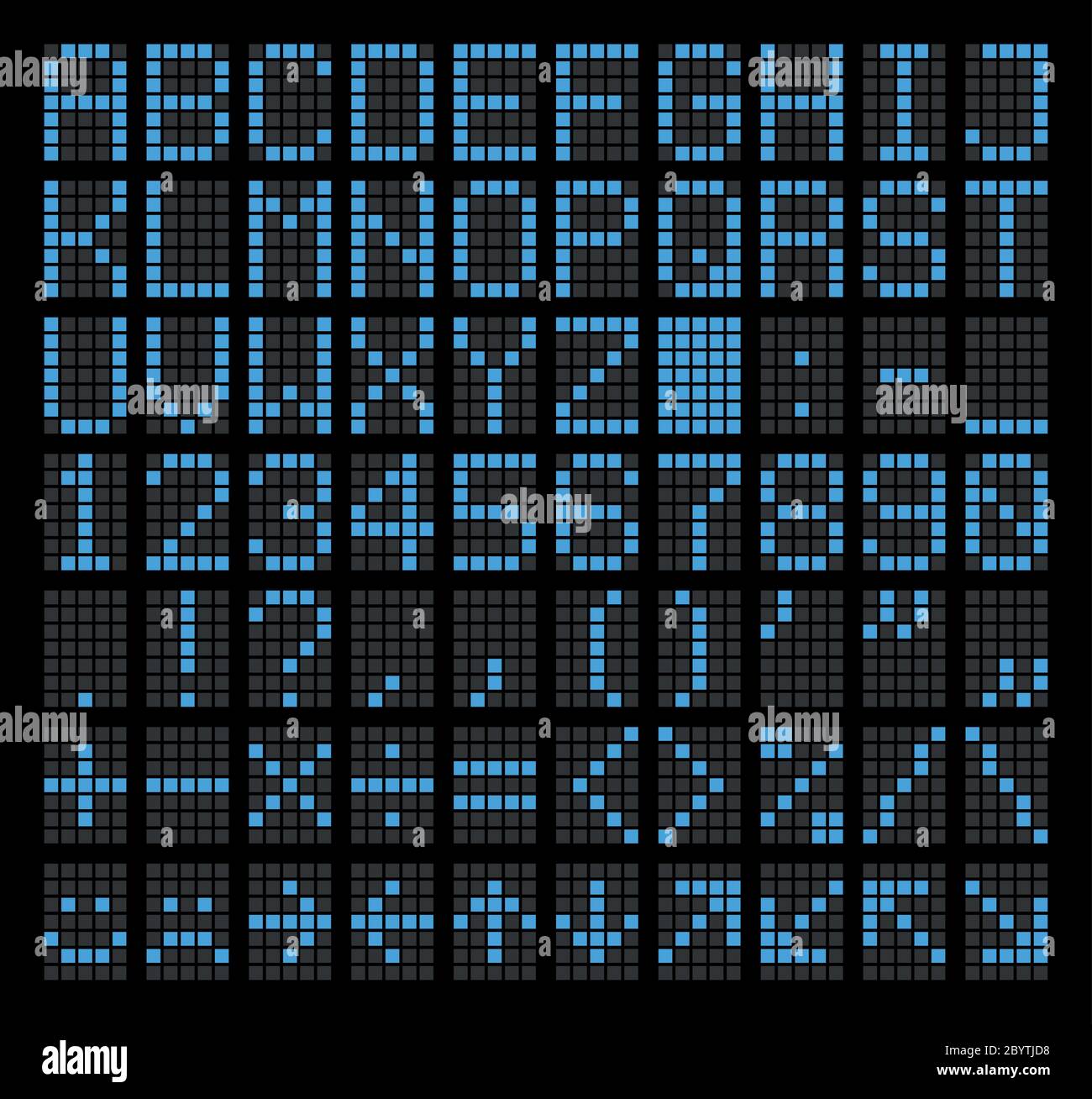 PANNEAU à matrice DE points LED. Lettres, chiffres, signes de ...