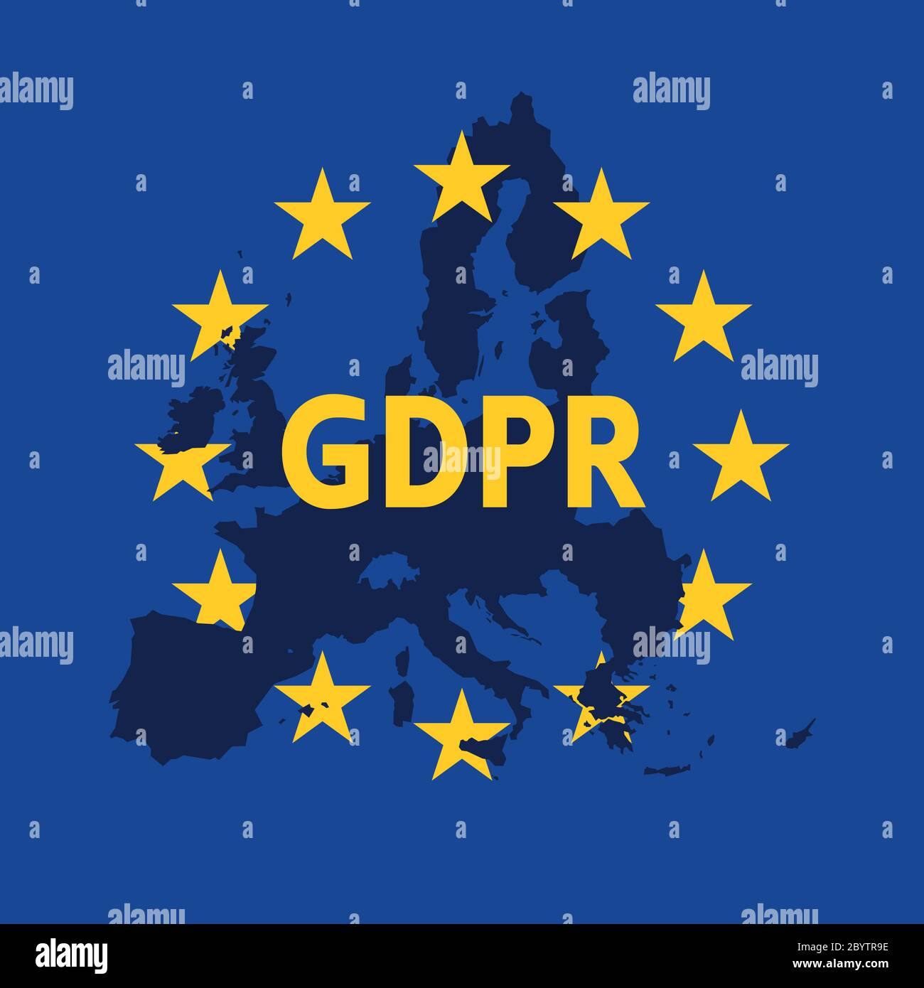 Réglementation générale sur la protection des données. Drapeau de l'UE ...