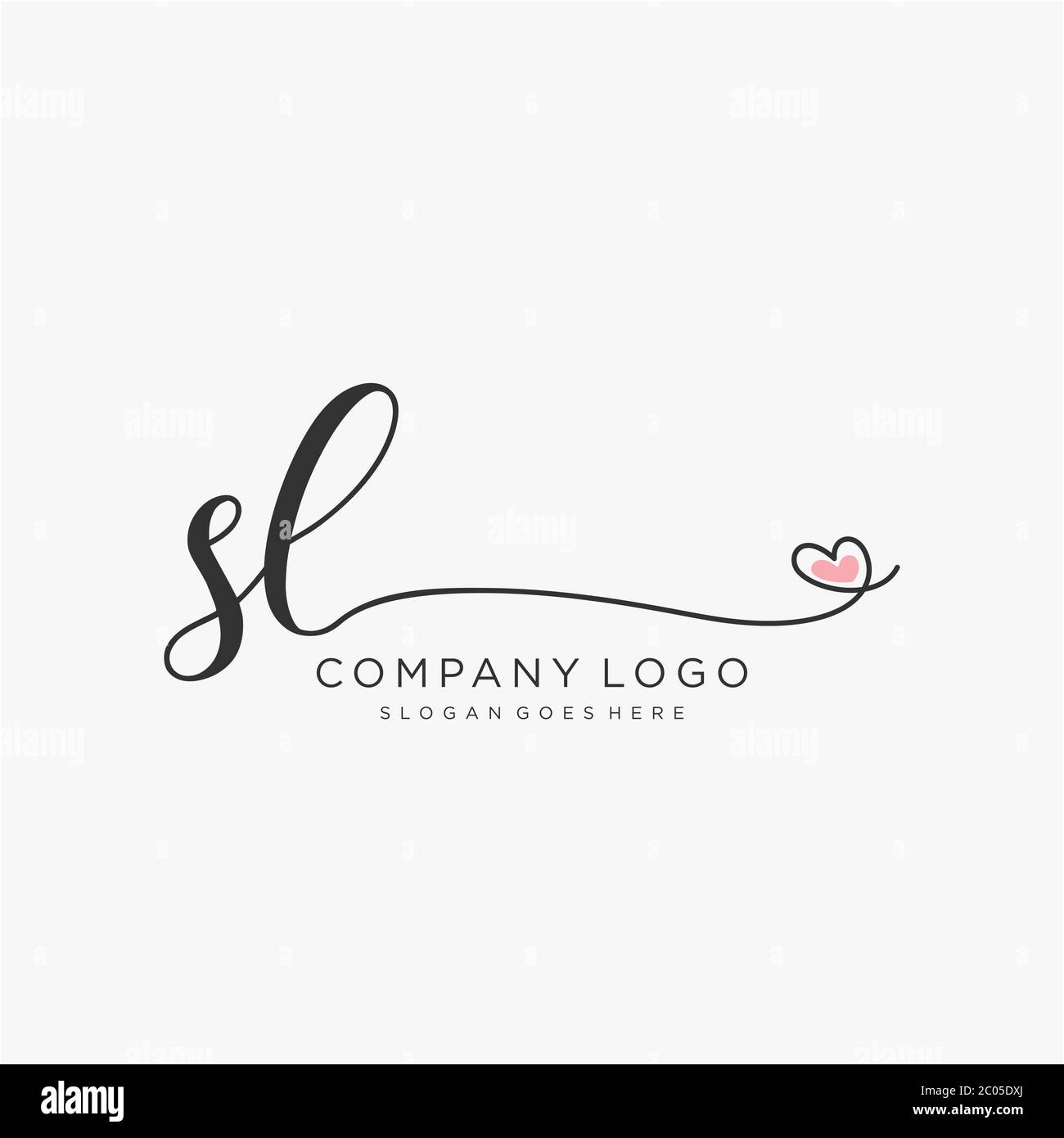 Logo des initiales sl Banque d'images vectorielles - Alamy