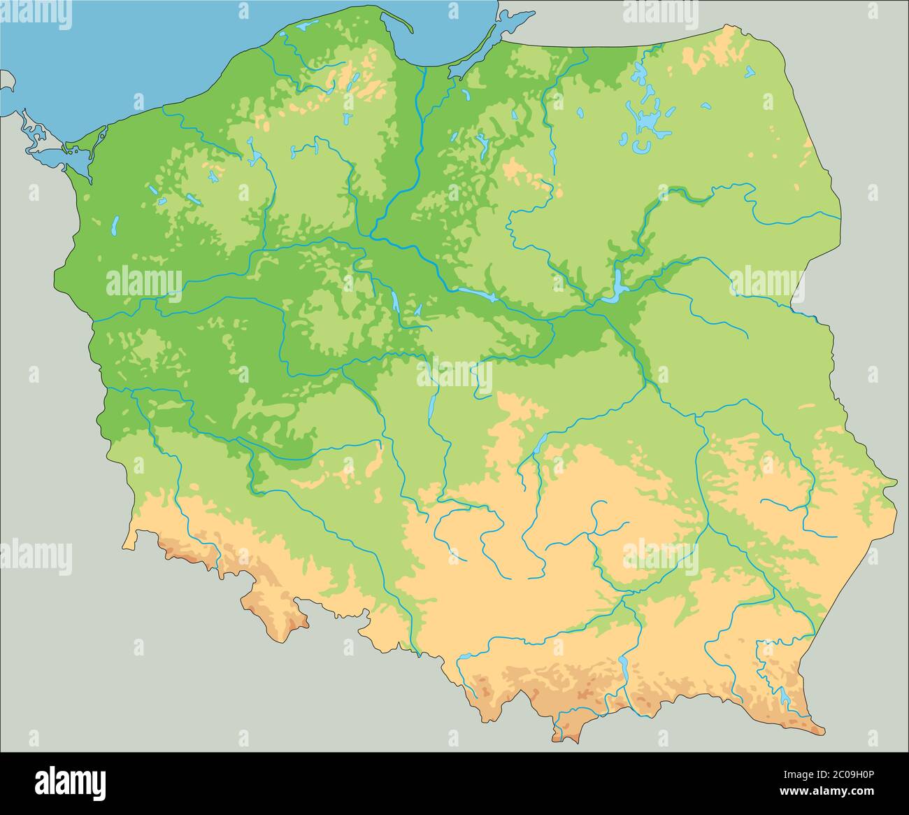 Carte des fleuves d'europe Banque de photographies et d’images à haute ...
